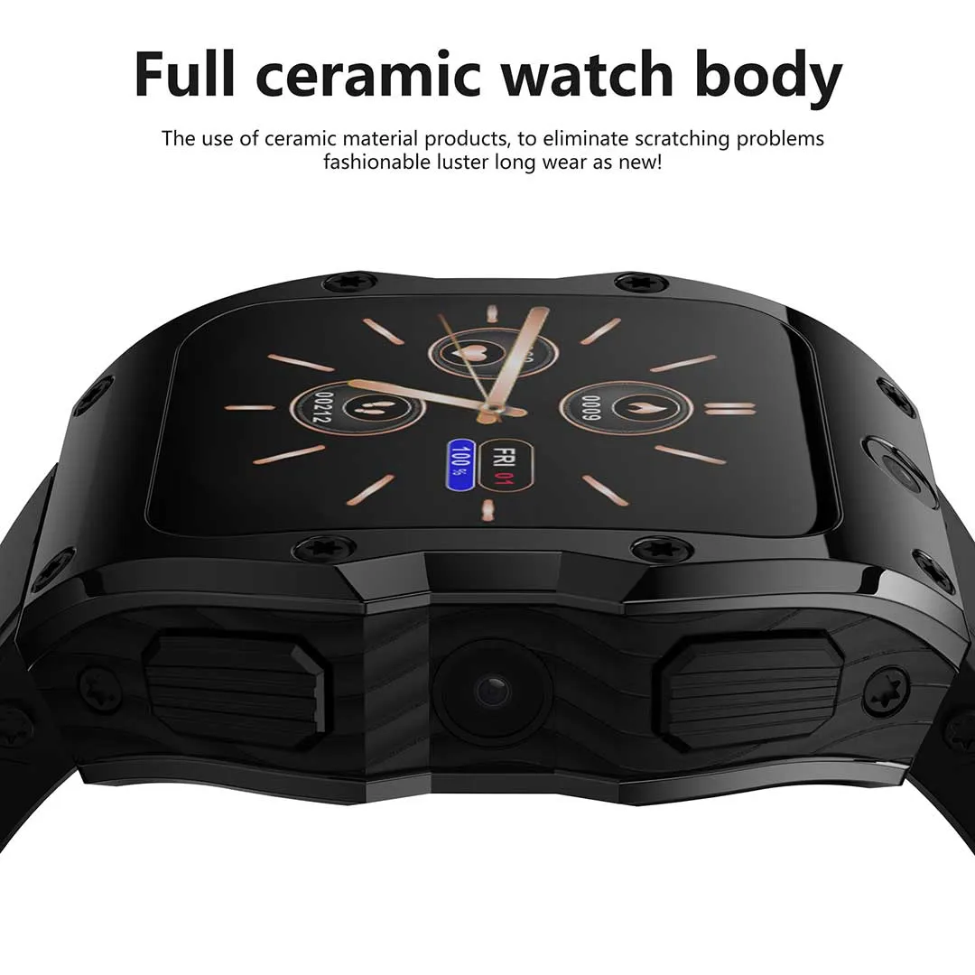 Novamos S6 4G Dual System Dual Camera ceramics Smartwatch - Novamos
